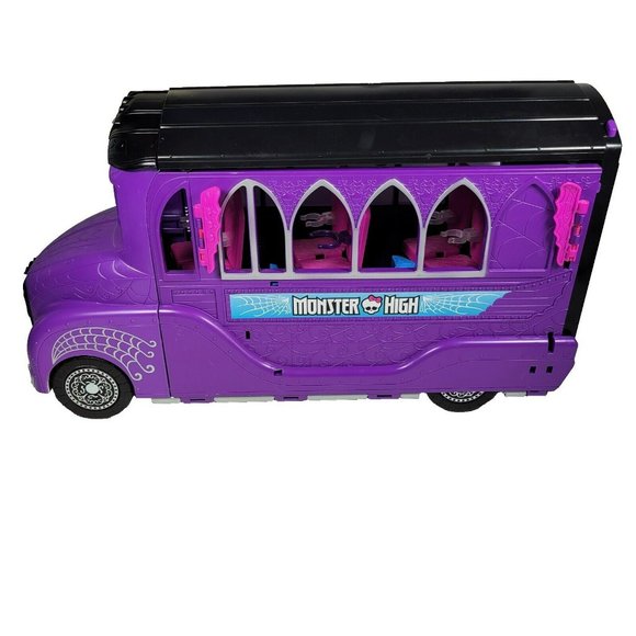 monster high | Toys | Monster High Purple Deluxe School Bus Mobile Spa ...